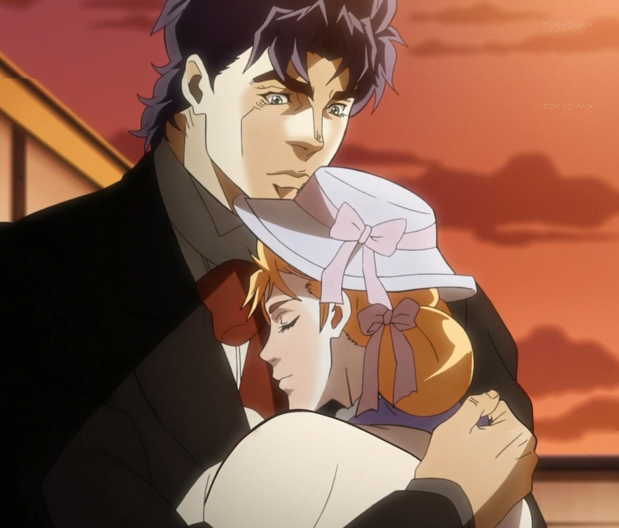 File Jonathan And Erina Hug Jojos Bizarre Encyclopedia Jojo Wiki